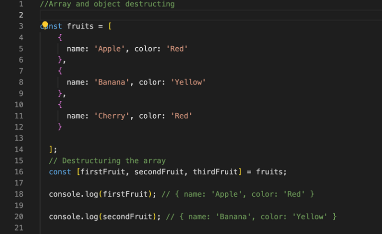 Array Destructuring In Es6 Enhance Your Javascript Code Inimisttech 9877